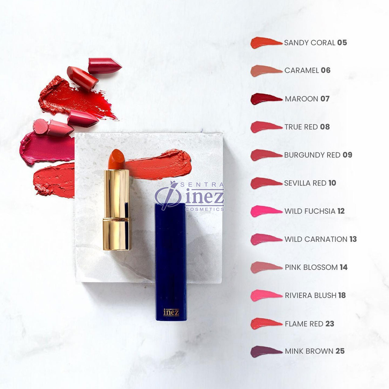 INEZ Lipstick Color Contour Plus Lipstik Inez Cosmetics